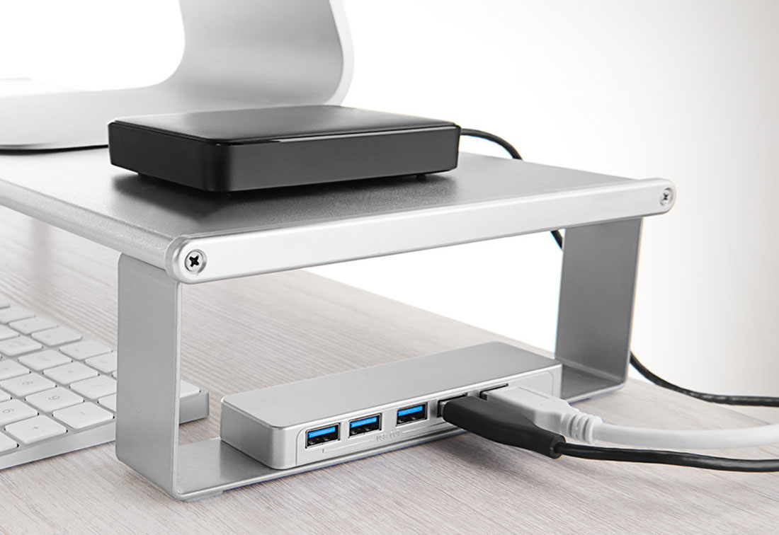 The Ultimate Desk Upgrade: Monitor Stand with USB Hub - Gadgets Food ...